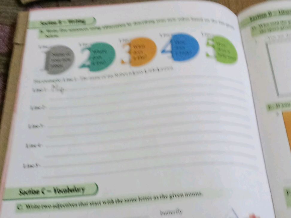 C. Write two adjectives that with the same | StudyX