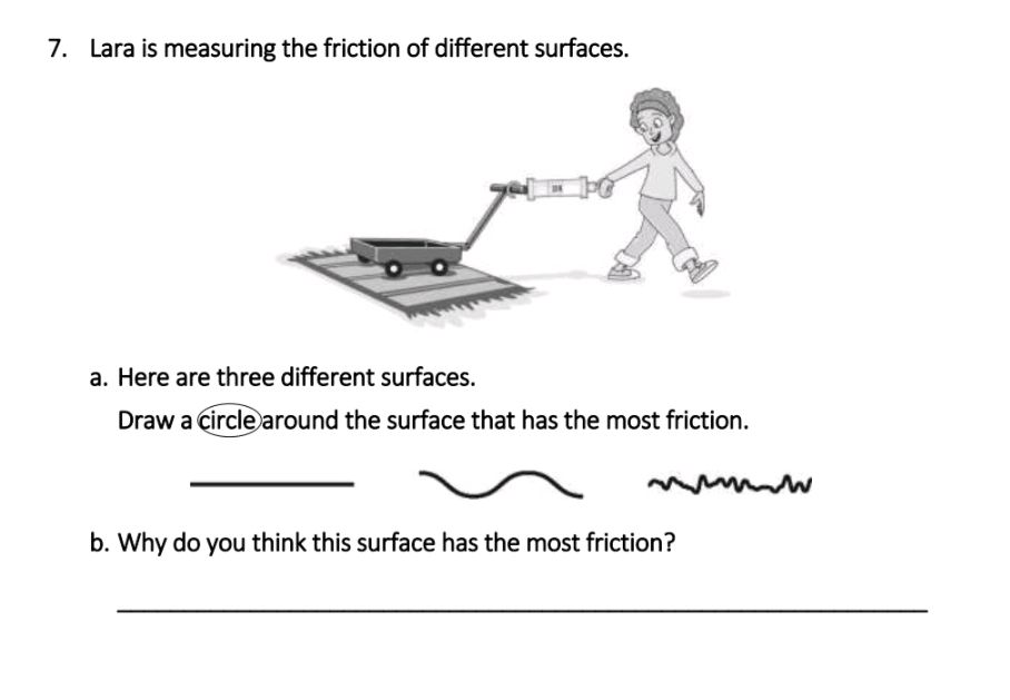 7. Lara is measuring the friction of | StudyX
