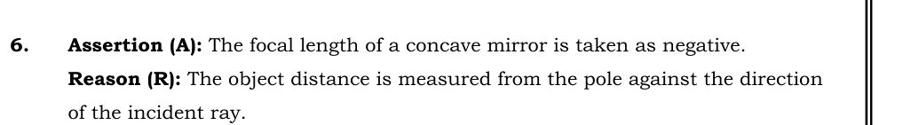 6. Assertion (A): The focal length of a | StudyX