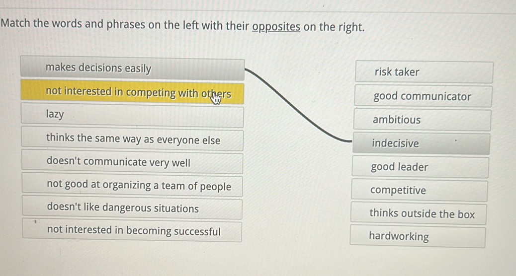 Match the words and phrases on the left with | StudyX