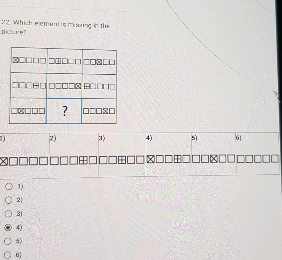 22. Which element is missing in the picture? | StudyX