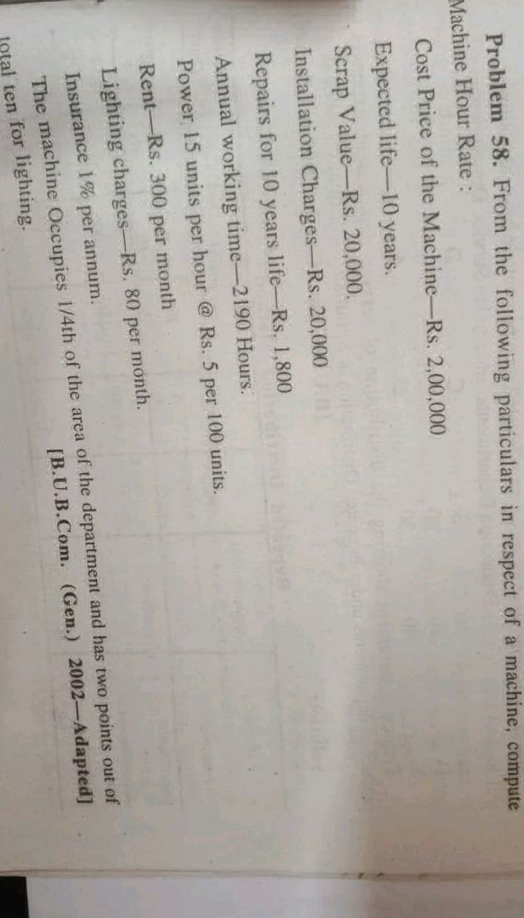 Problem 58. From the following particulars | StudyX