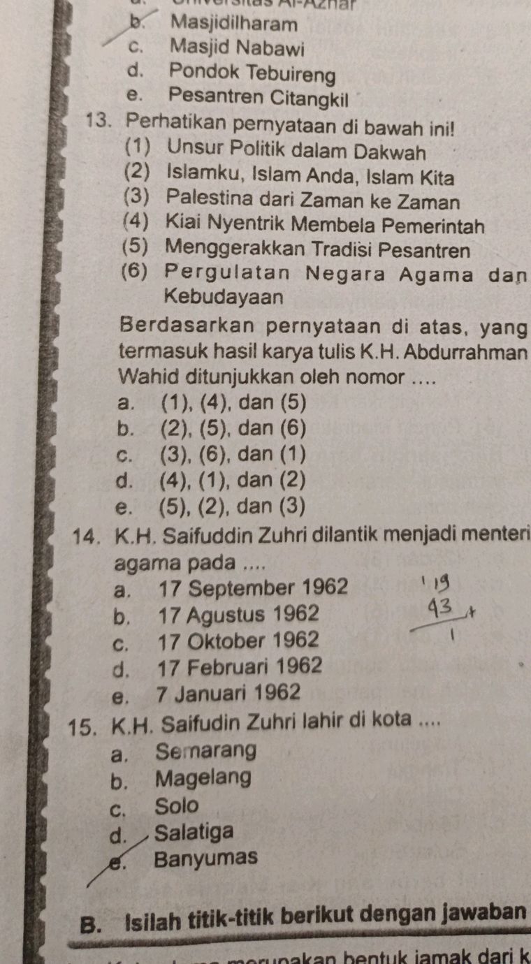 13. Perhatikan pernyataan di bawah ini! (1) | StudyX