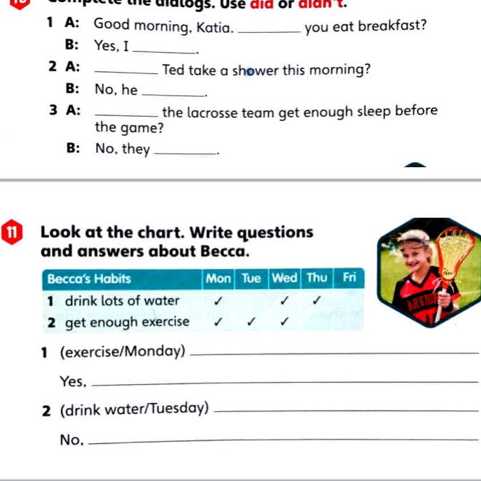 1 A: Good morning, Katia. ______ you eat | StudyX