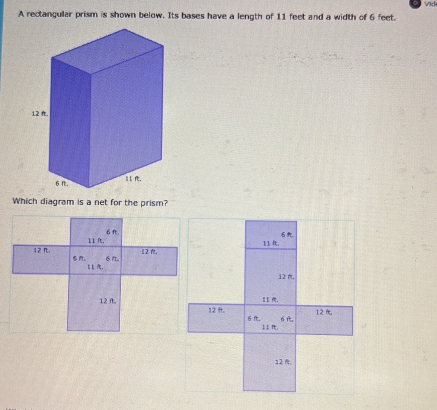 A rectangular prism is shown below. Its | StudyX