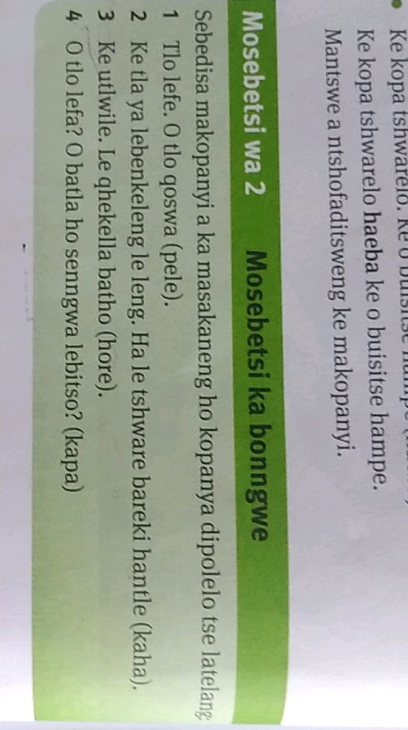 Sebedisa makopanyi a ka masakaneng ho | StudyX