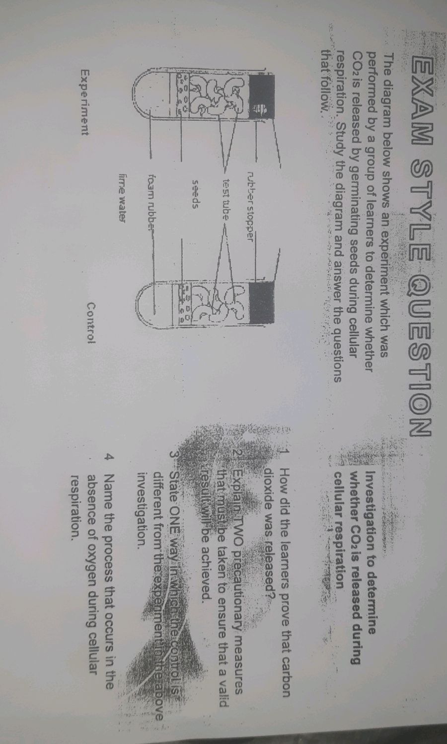 The diagram below shows an experiment which | StudyX