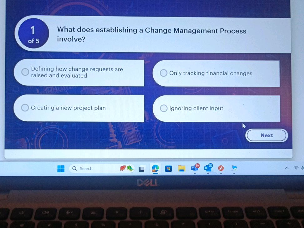 What does establishing a Change Management | StudyX