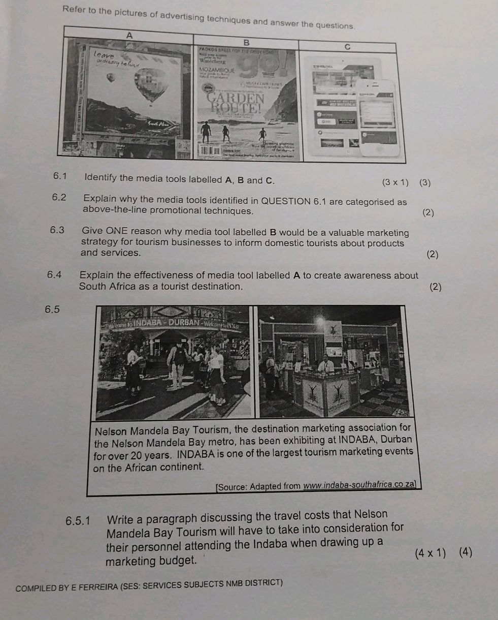 Refer to the pictures of advertising | StudyX