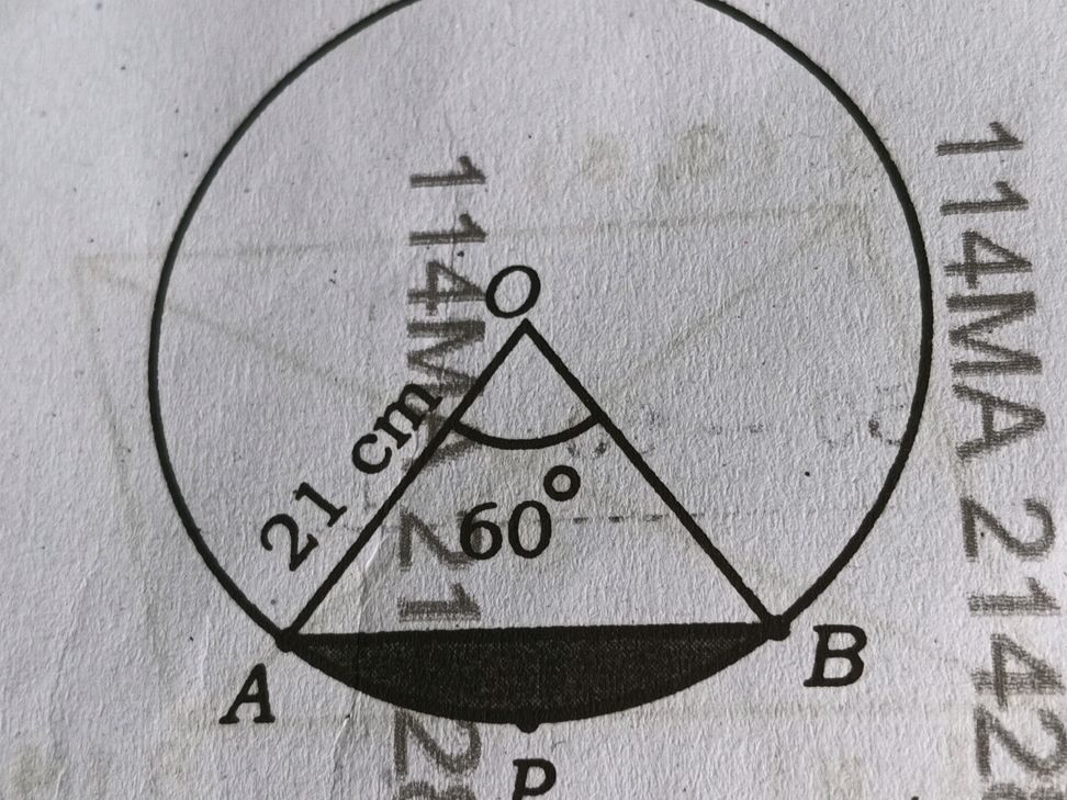 The image shows a circle with a shaded | StudyX