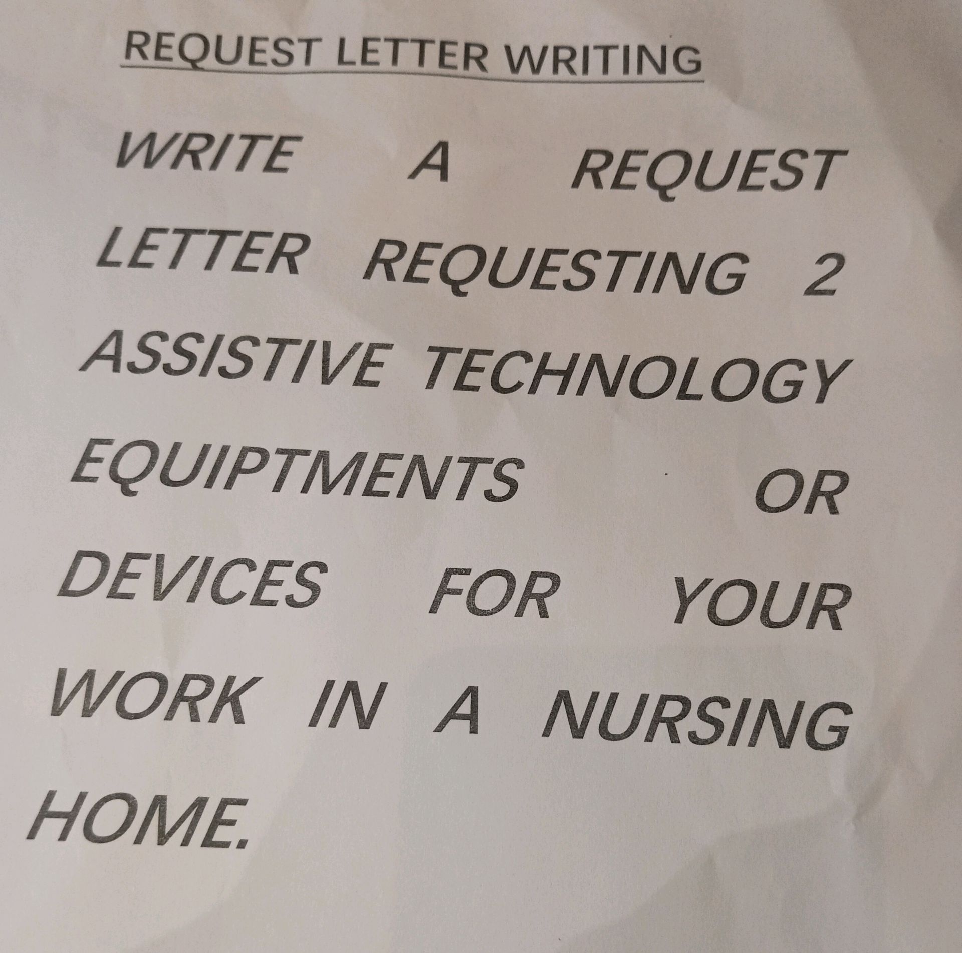 WRITE A REQUEST LETTER REQUESTING 2 | StudyX