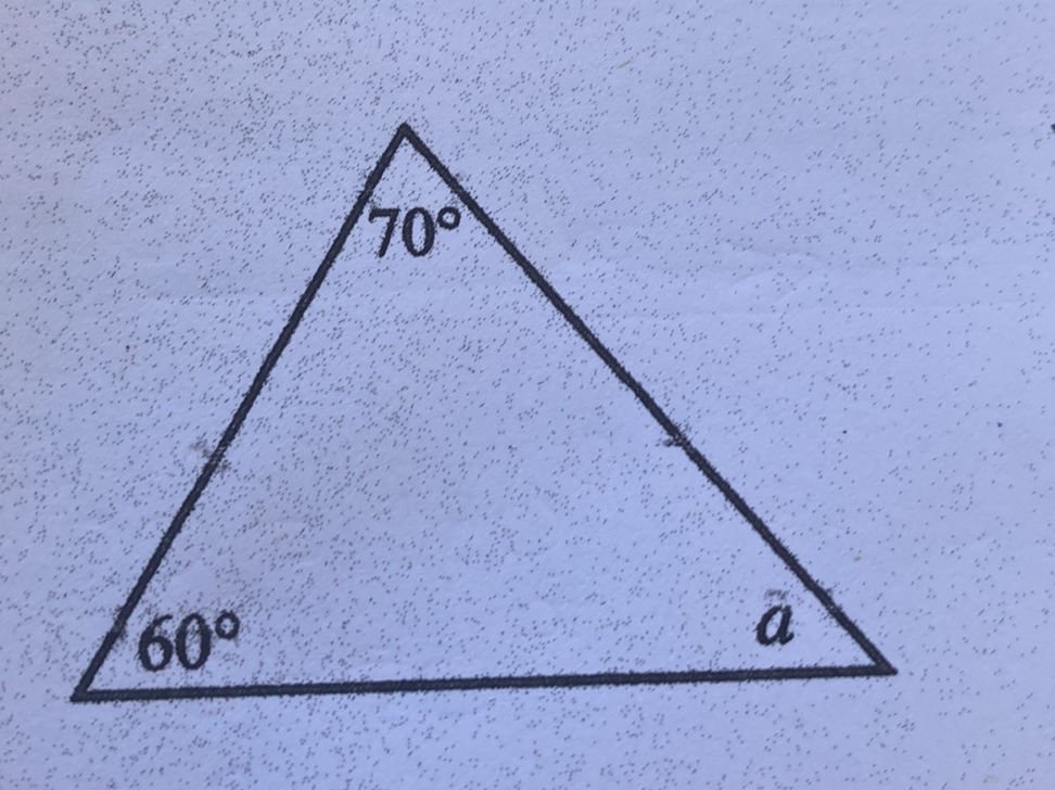 A triangle is shown with angles labeled as | StudyX