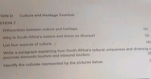 Differentiate between culture and heritage. | StudyX