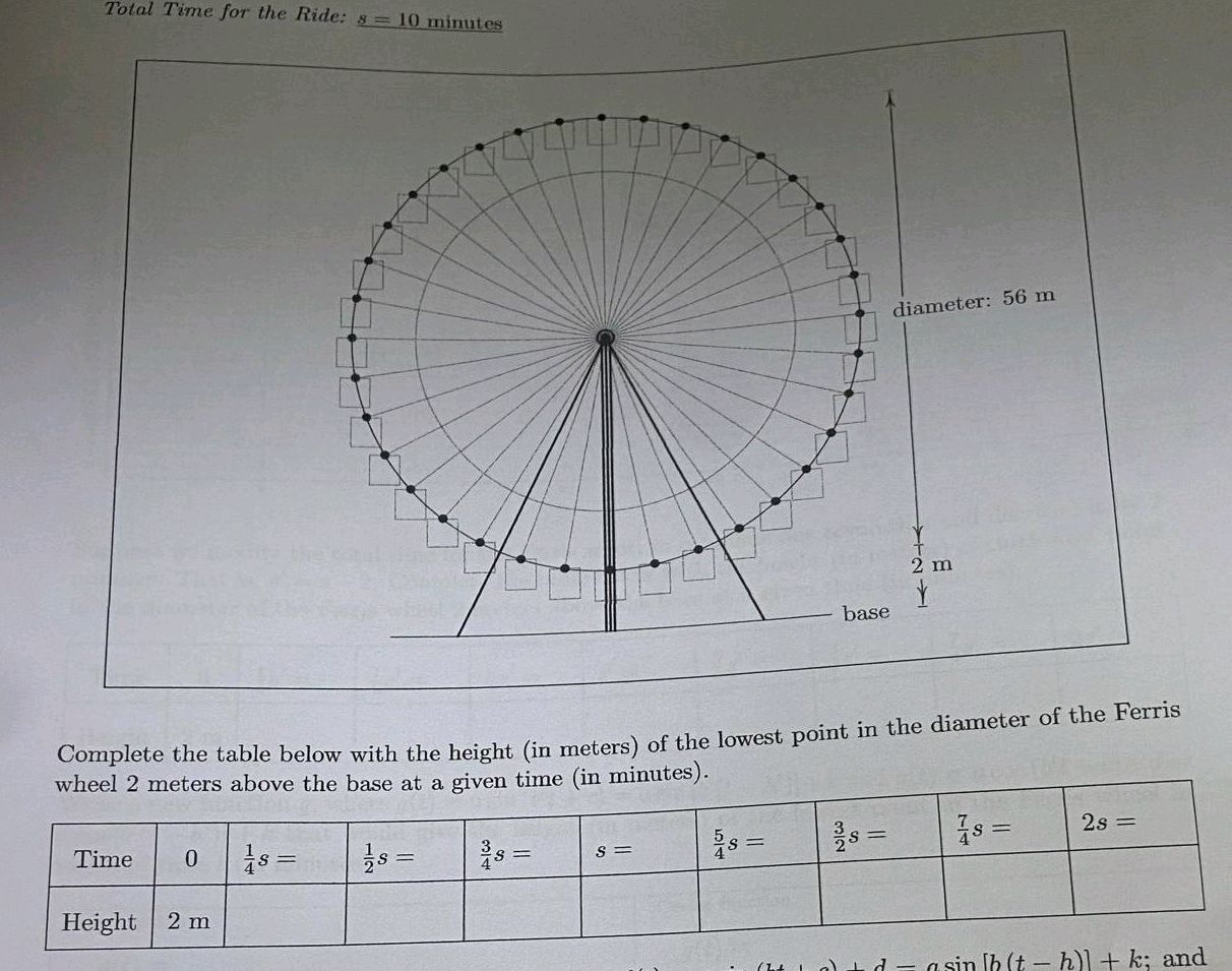 Complete the table below with the height (in | StudyX
