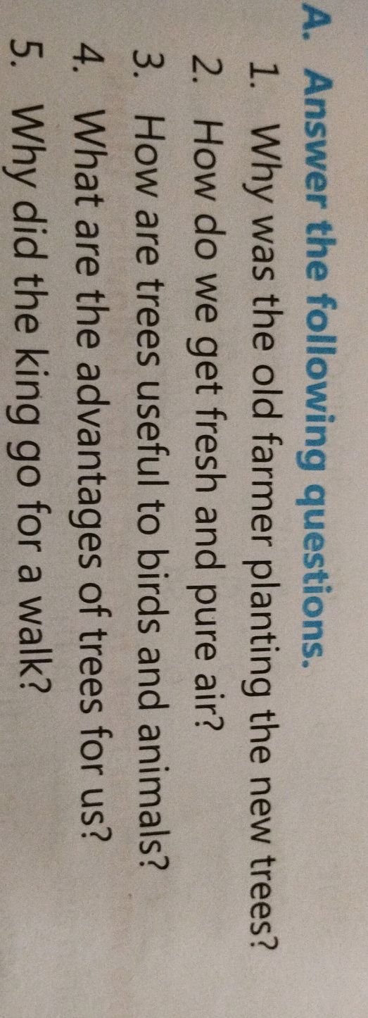 A. Answer the following questions. 1. Why | StudyX