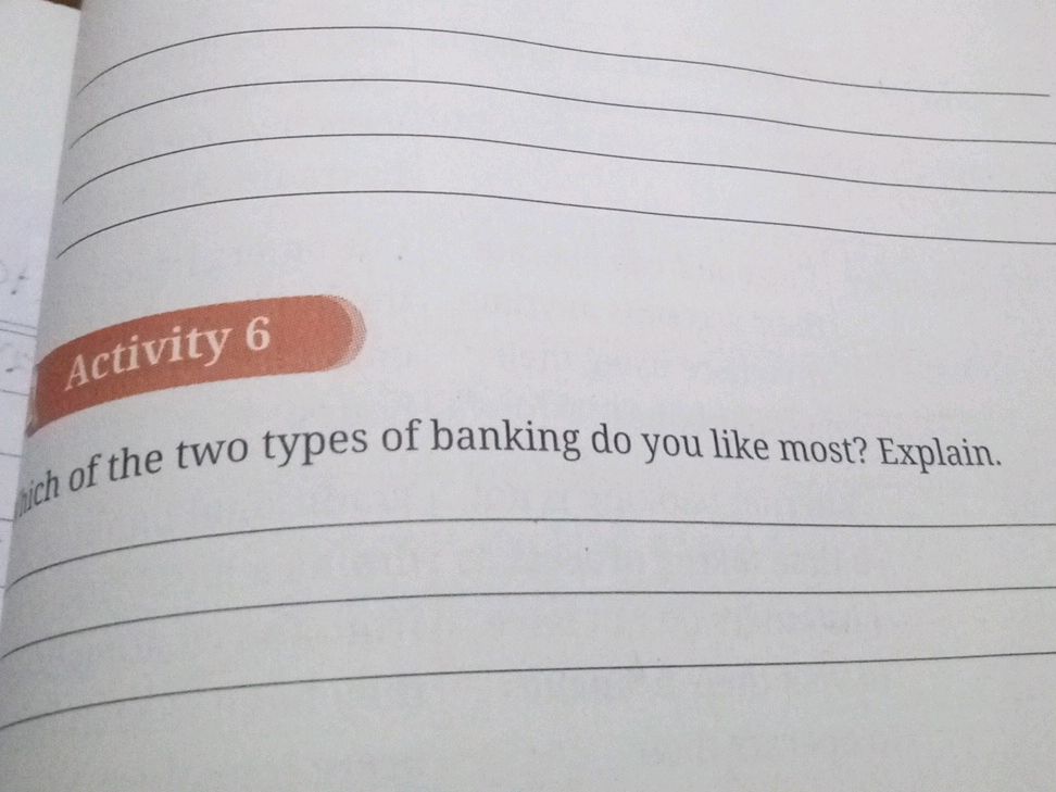 Which of the two types of banking do you | StudyX