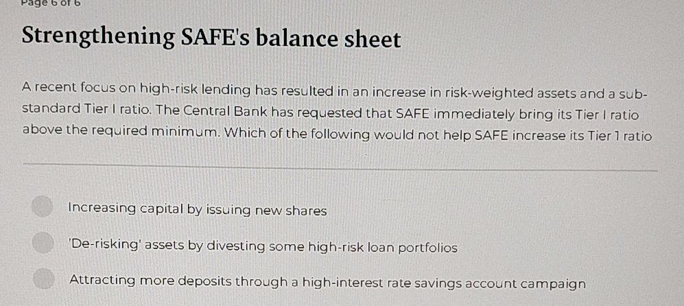 A recent focus on high-risk lending has | StudyX