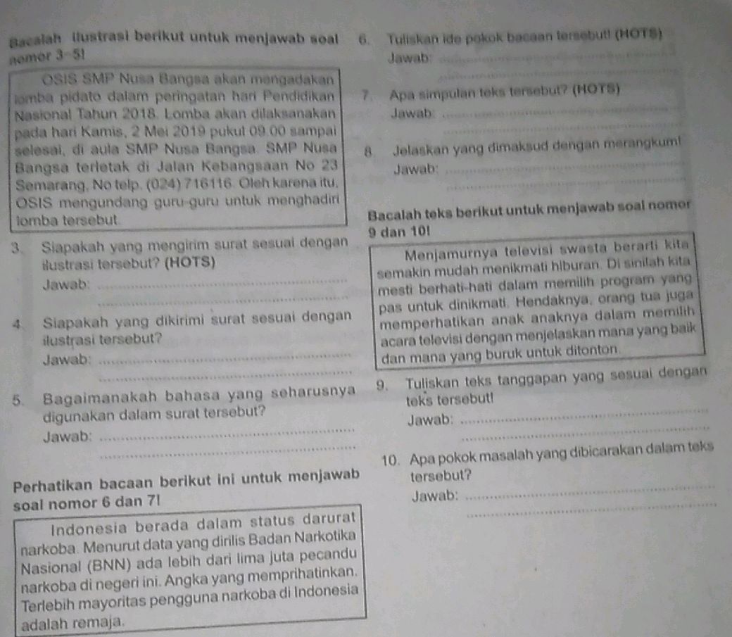 Bacalah ilustrasi berikut untuk menjawab | StudyX