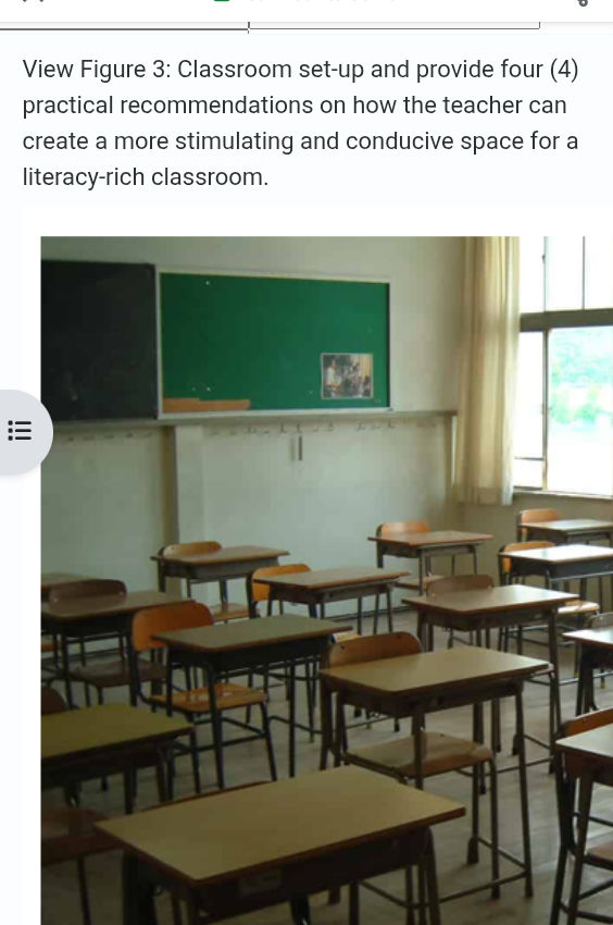 View Figure 3: Classroom set-up and provide | StudyX