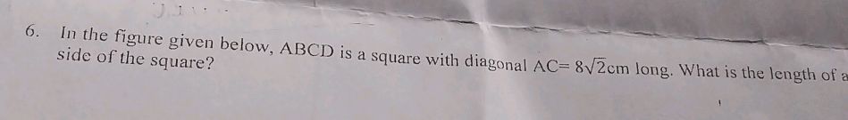 6. In the figure given below, ABCD is a | StudyX