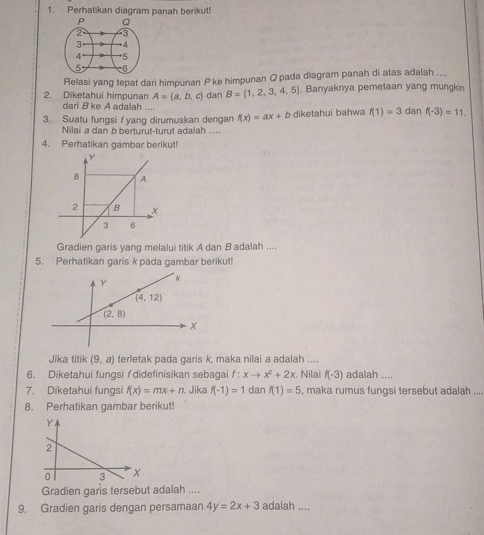 1. Perhatikan diagram panah berikut! ``` P | StudyX