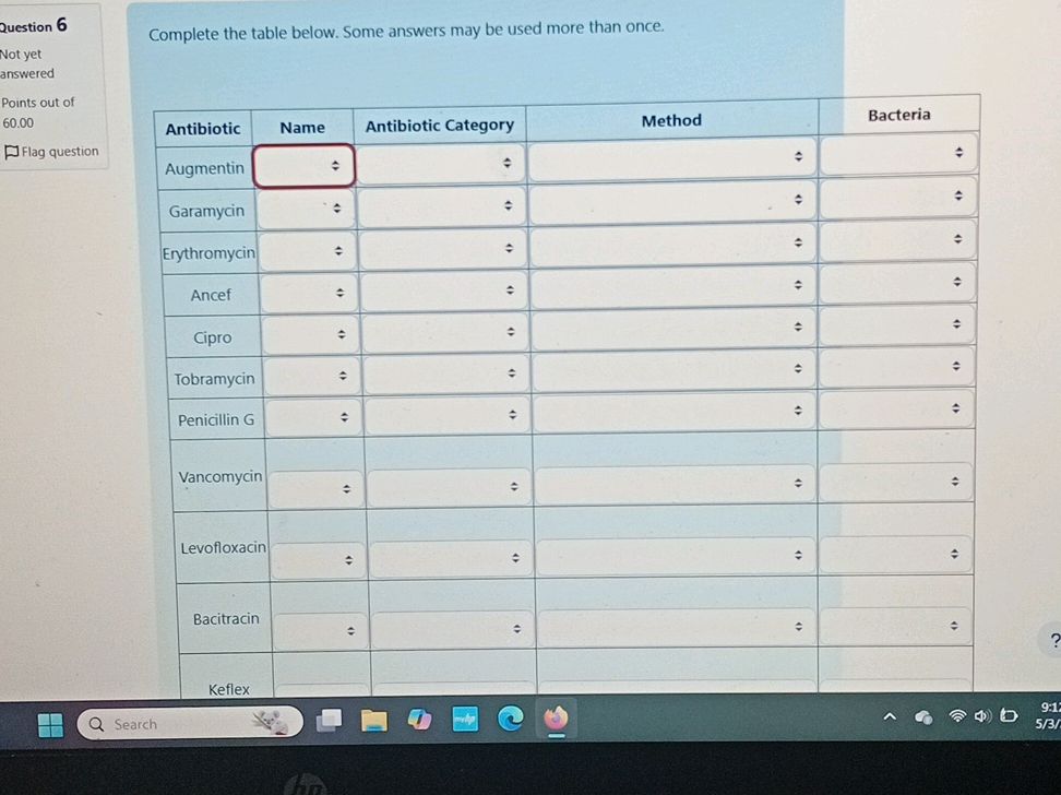 Complete the table below. Some answers may | StudyX