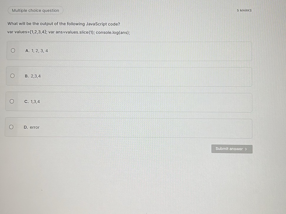 What will be the output of the following | StudyX