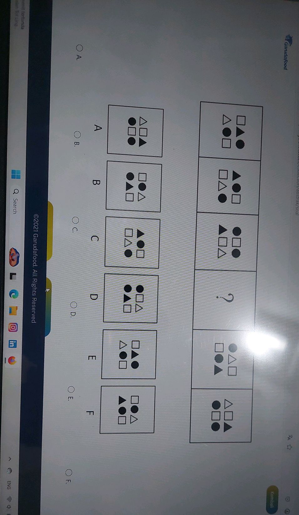 A Visual Pattern Recognition Question Studyx