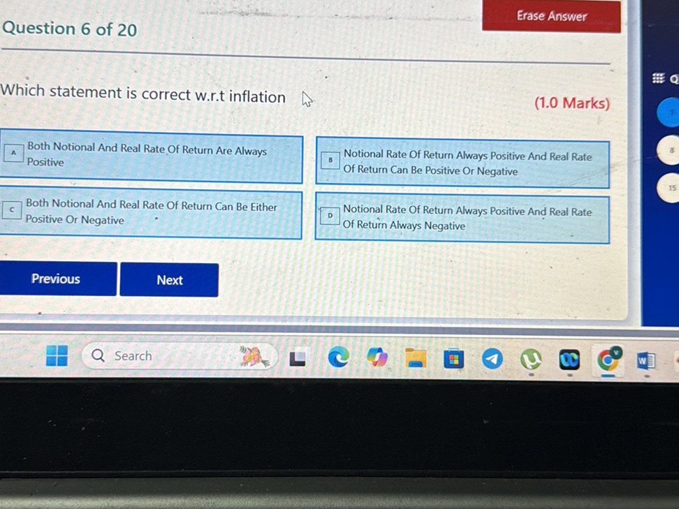 Which statement is correct w.r.t inflation? | StudyX