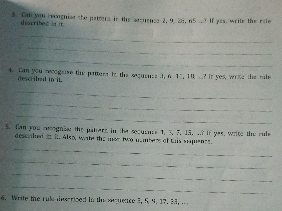3. Can you recognise the pattern in the | StudyX