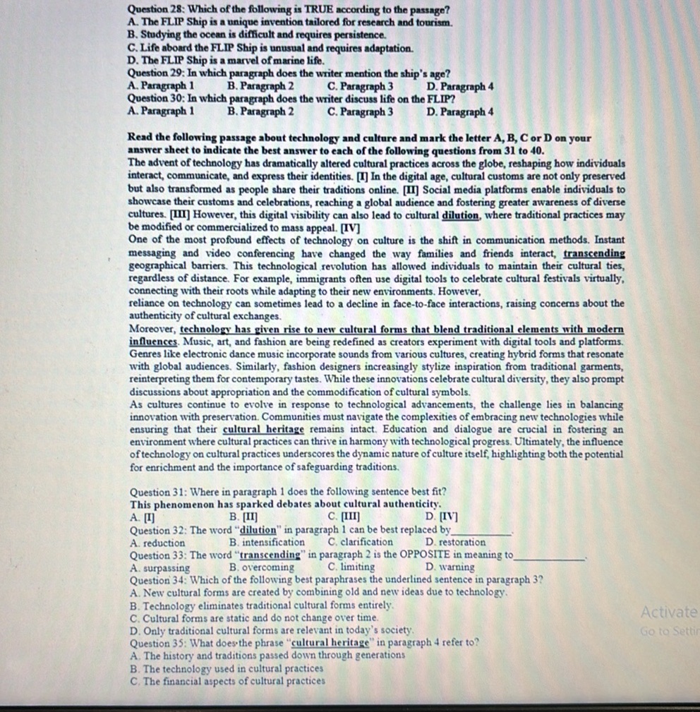 Question 28: Which of the following is TRUE | StudyX
