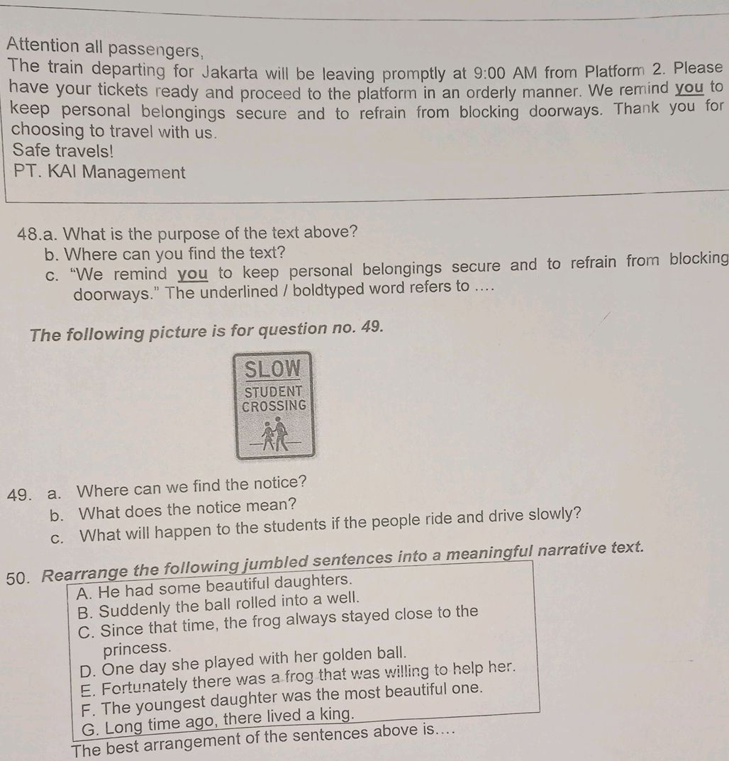 48. a. What is the purpose of the text | StudyX