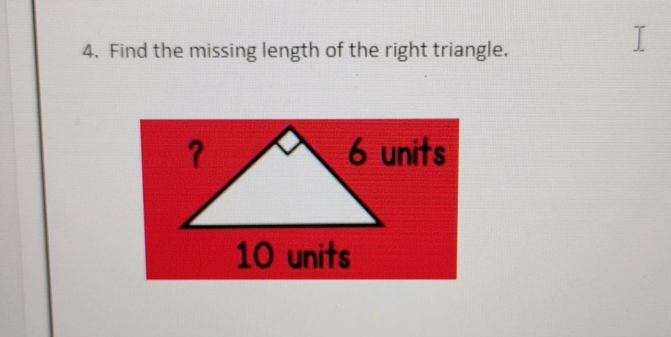 4. Find the missing length of the right | StudyX