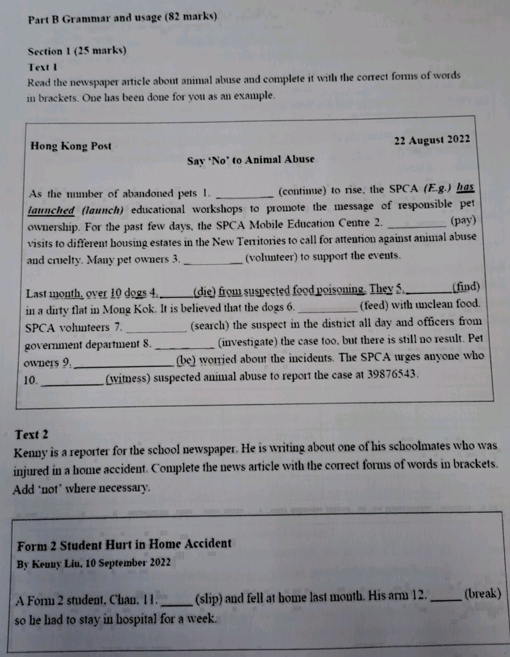 Read the newspaper article about animal | StudyX