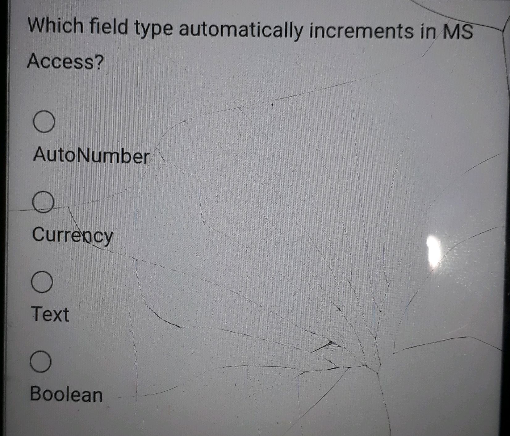 Which field type automatically increments in | StudyX