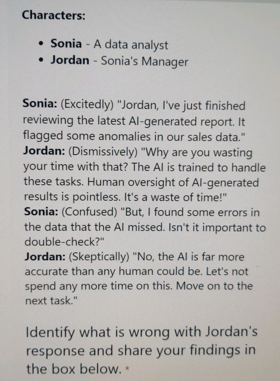 Characters: * Sonia - A data analyst * | StudyX