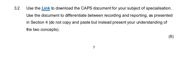 3.2 Use the Link to download the CAPS | StudyX
