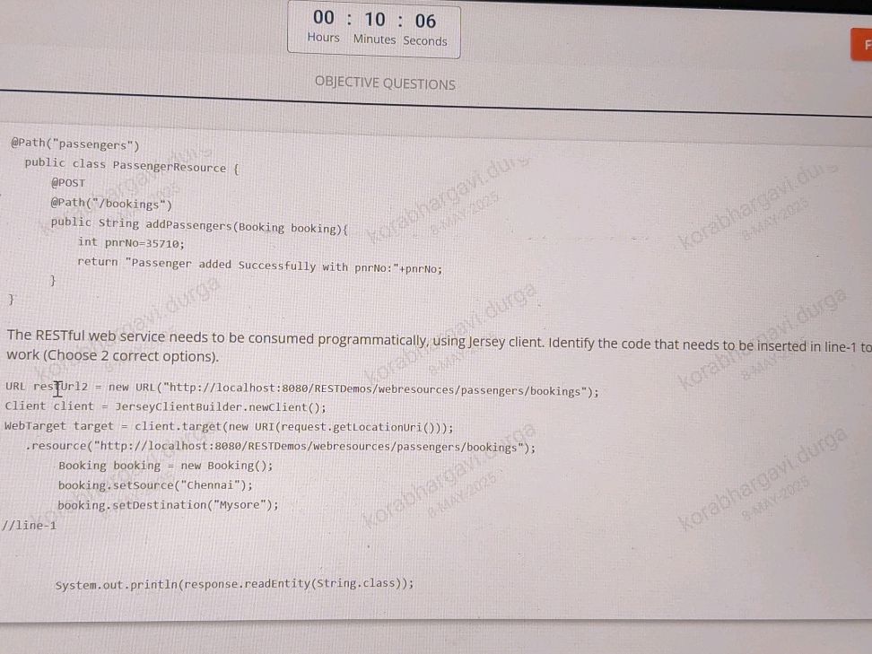 The RESTful web service needs to be consumed | StudyX