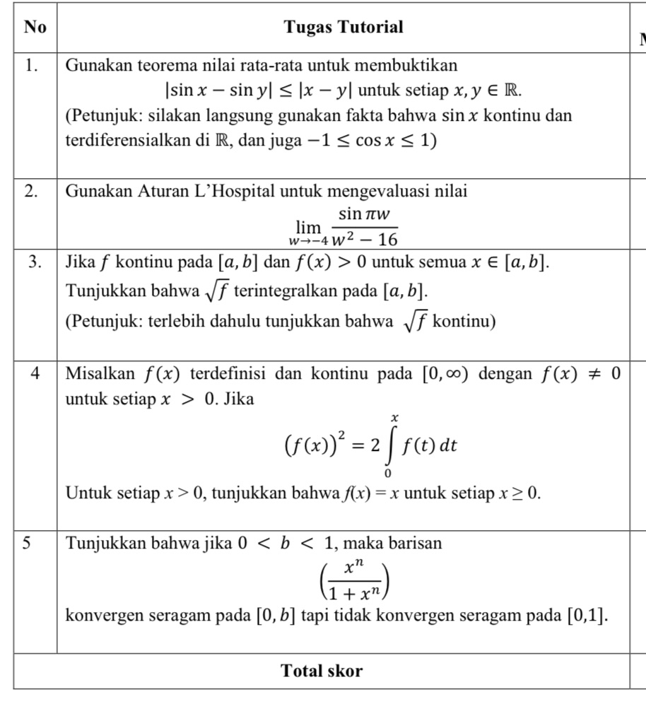 1. Gunakan teorema nilai rata-rata untuk | StudyX