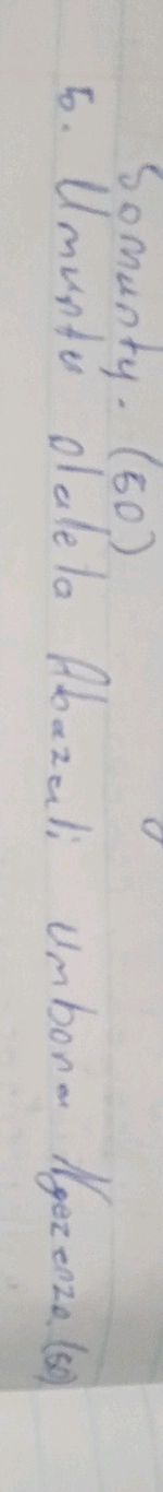 5. Umunté plalela Abazali Umbona Ngezenza. | StudyX