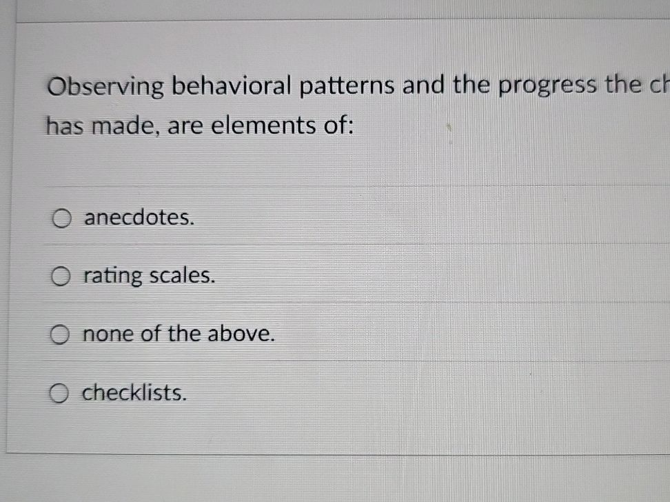 Observing behavioral patterns and the | StudyX