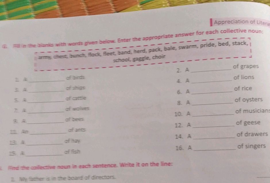 G. Fill in the blanks with words given | StudyX