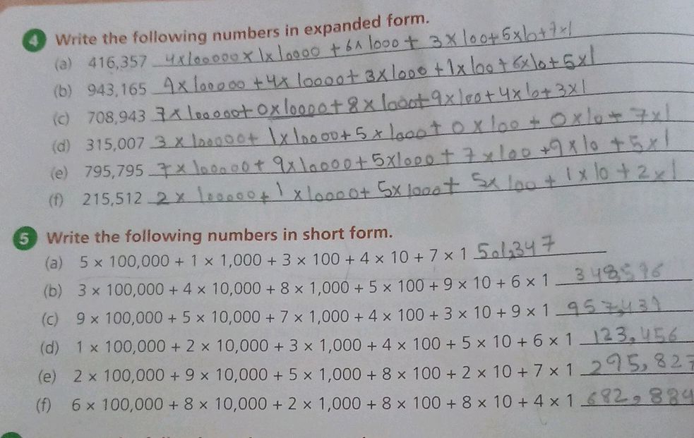 4 Write the following numbers in expanded | StudyX