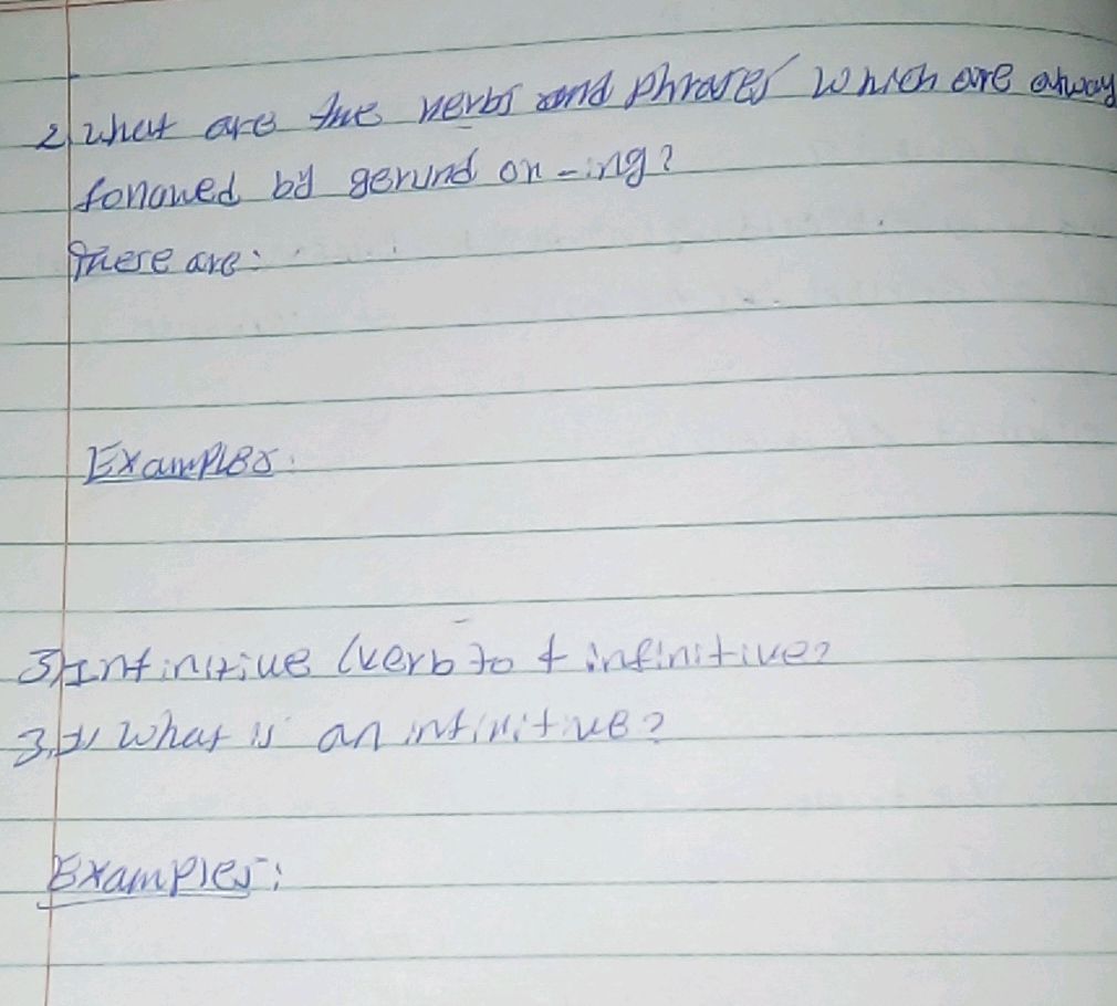 2 What are the verbs and phrases which are | StudyX