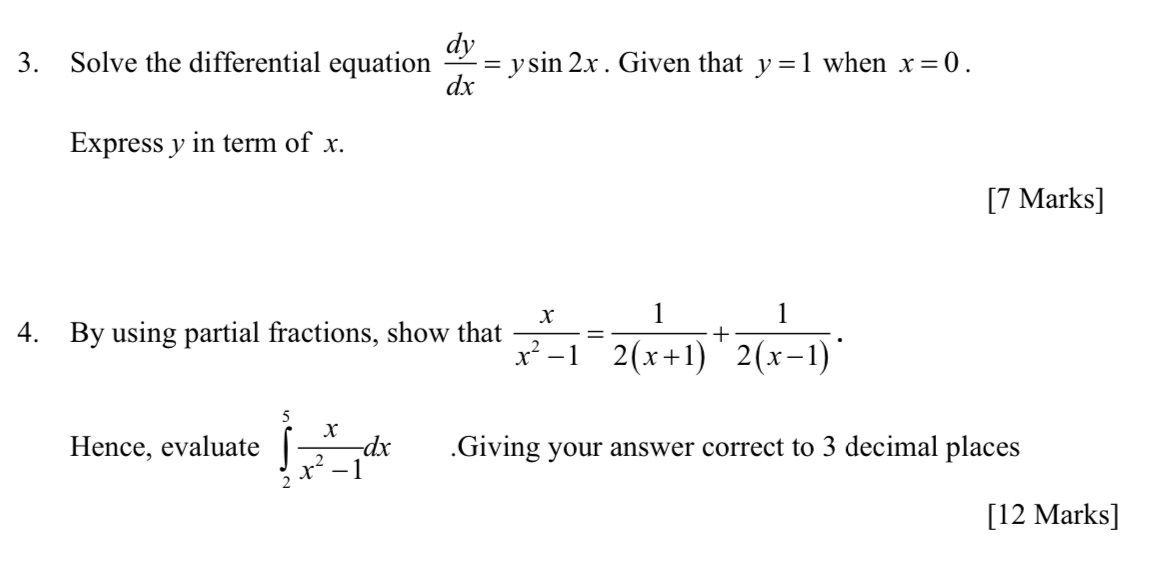3. Solve the differential equation $ | StudyX