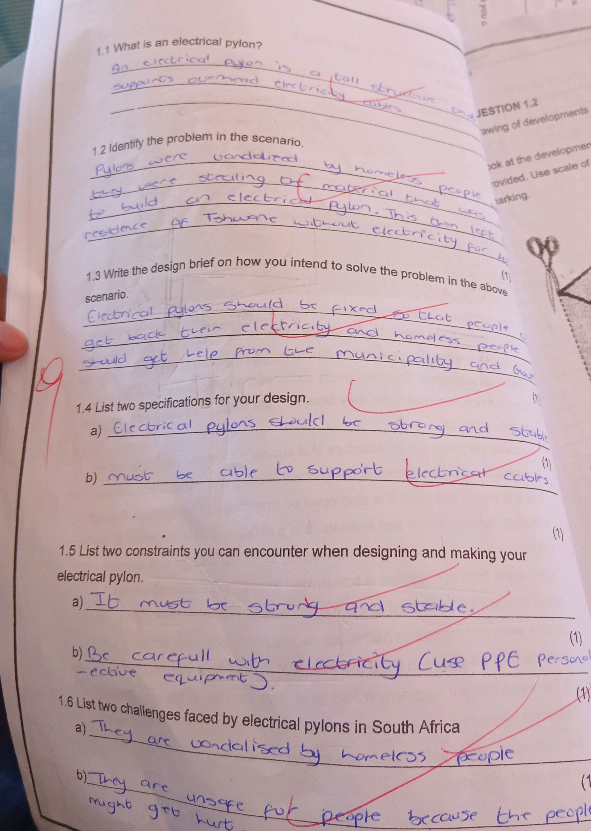 1.1 What is an electrical pylon? An | StudyX