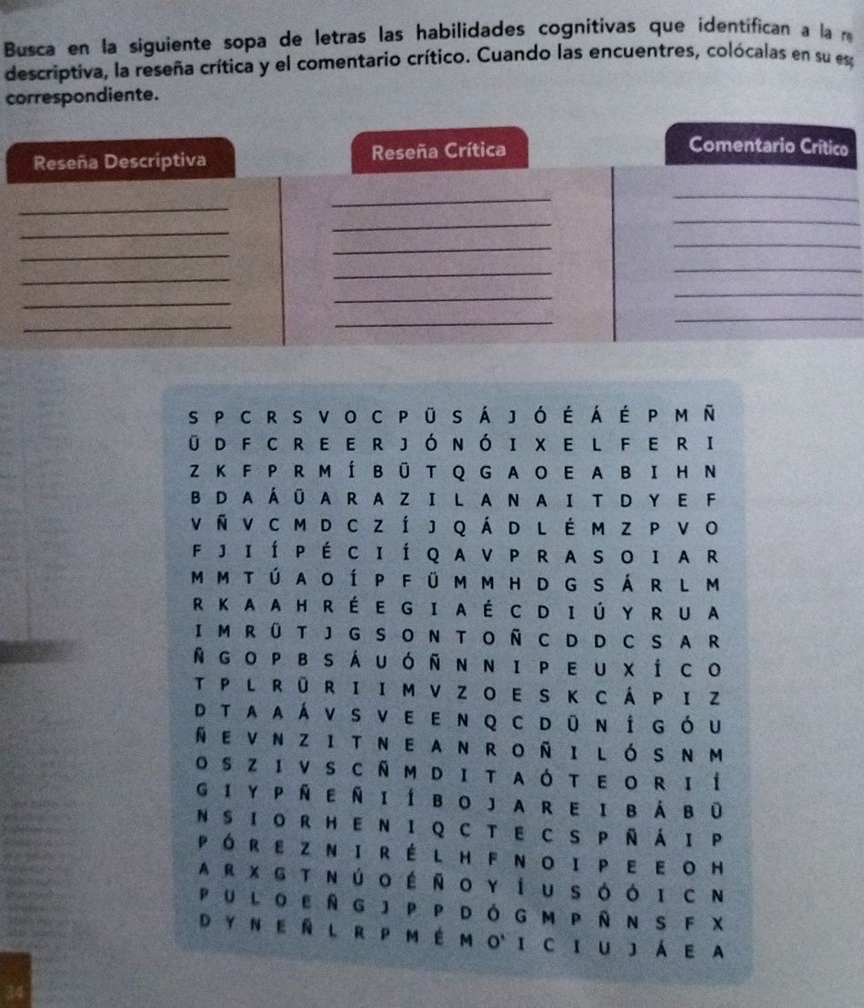 Busca en la siguiente sopa de letras las | StudyX