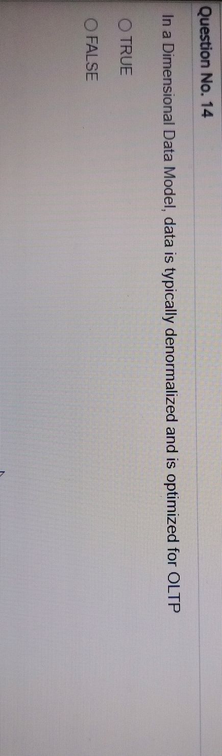 In a Dimensional Data Model, data is | StudyX