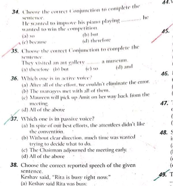 Choose the correct Conjunction to complete | StudyX