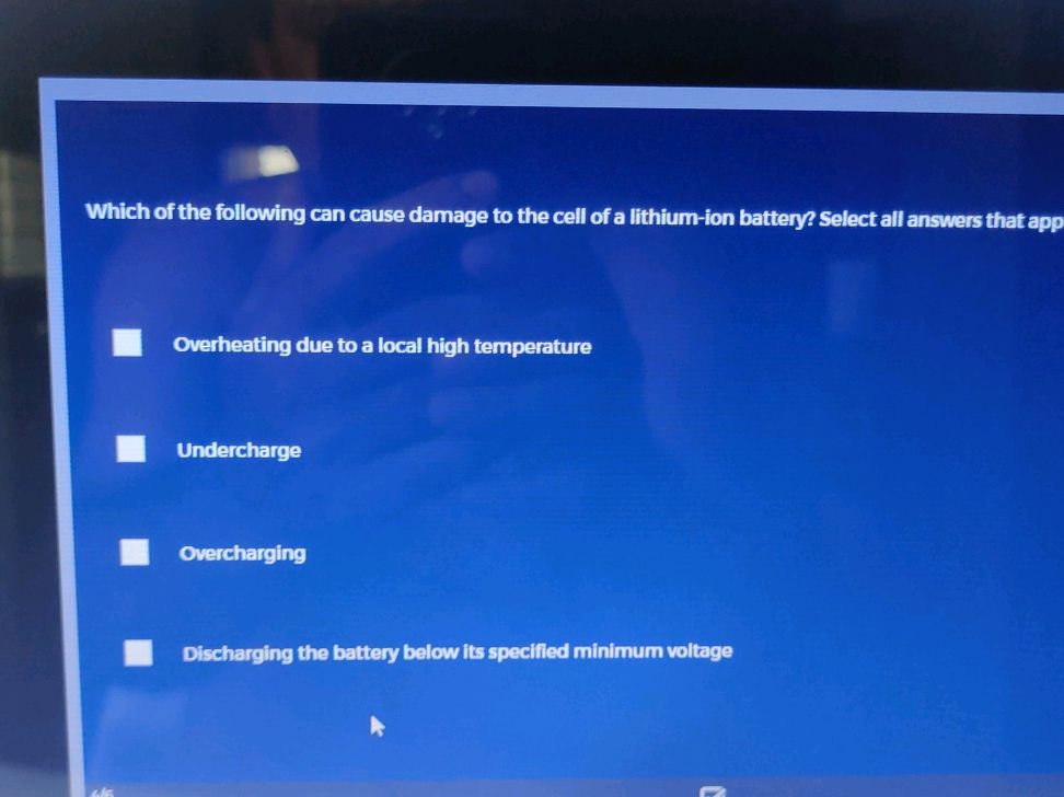 Which of the following can cause damage to | StudyX